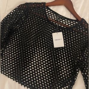 Forever 21 | Tops | Netted Mesh Netted Crop Top | Poshmark